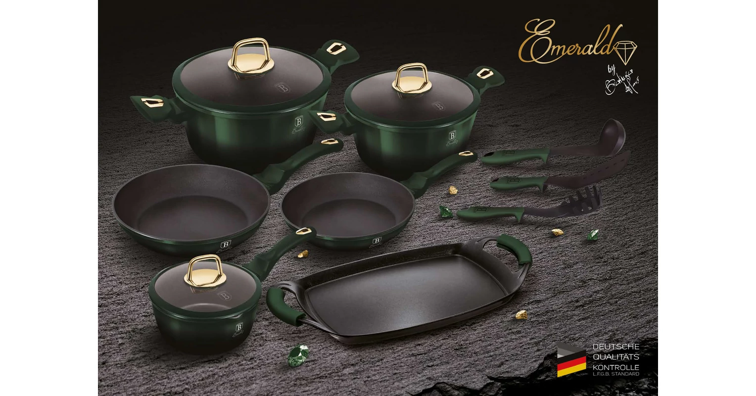 Berlinger Haus Smaragdzöld 12+2 részes edénykészlet (BH-6066)